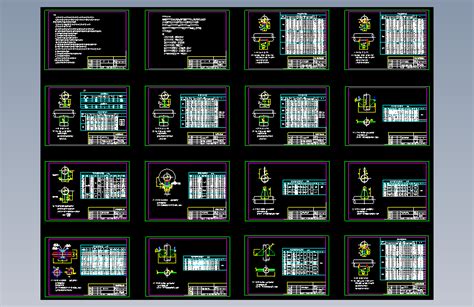 管道支架结构施工图管道支架及钢平台平面布置图节点cad施工图 Autocad 2004 模型图纸下载 懒石网