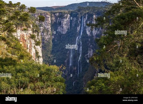Itaimbezinho Canyon And Andorinhas Waterfall On Aparados Da Serra