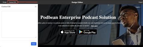 customizing company podcast landing page podbean support