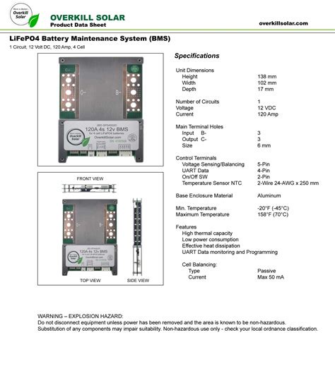 4s Bms Data Sheet R Overkillsolarbms