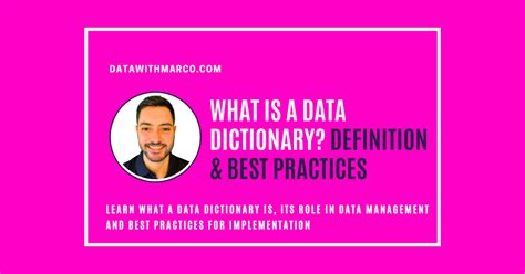 What Is A Data Dictionary