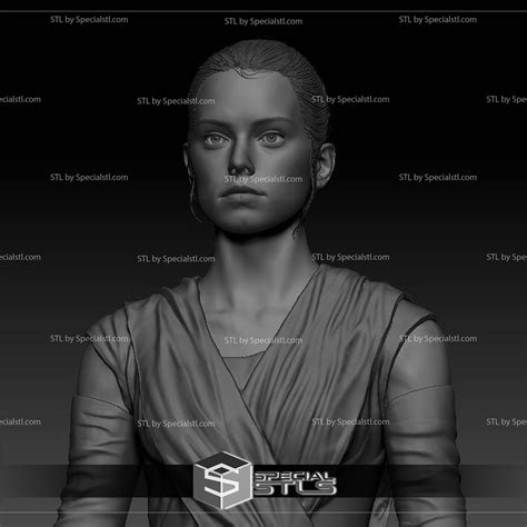 Daisy Ridley Rey Star Wars Bust 3d Print Files Specialstl