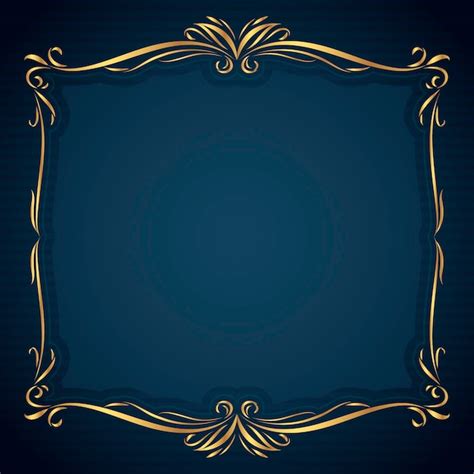 그라데이션 골든 럭셔리 프레임 템플릿 무료 벡터