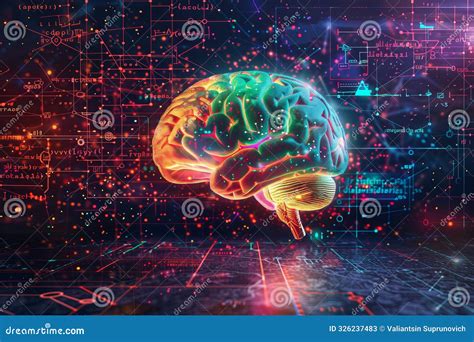 A High Resolution Graph Of A Human Brain With Neural Pathways Highlighted In Vibrant Colors