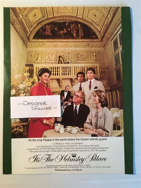 Leona Helmsley Vintage 1987 Helmsley Palace Ny Print Ad Queen Stands