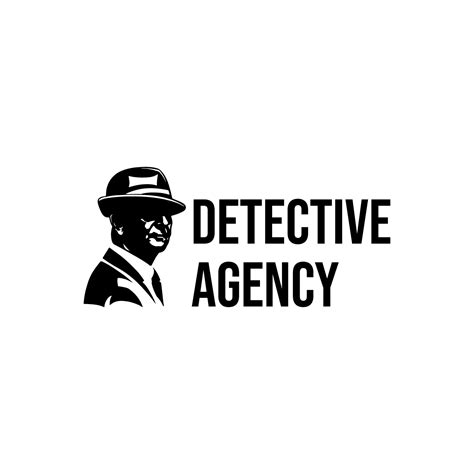 Detective Agency Logo Mysterious Man With Hat Logo Incognito Man Logo