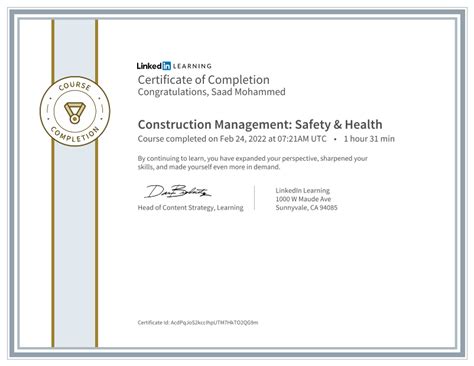 Saad Mohammed On Linkedin Certificate Of Completion
