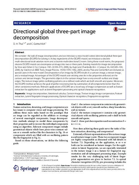 pdf directional global three part image decomposition