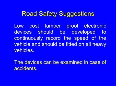 Road Safety PowerPoint Presentation PPTX