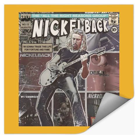 Nickelback Comic Stickers 90s Vintage Merch Book Art All The Right
