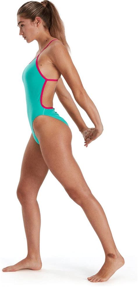 Speedo Eco Solid Vback Swimsuit Mint Badpak Speedos Training