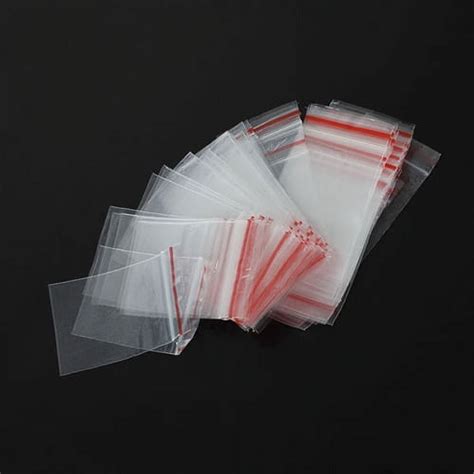 Uehgn 100pcs 4x6cm Zip Jewelry Pill Reclosable Resealable Pouch Plastic