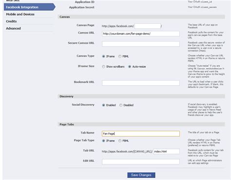 how to add facebook iframe page