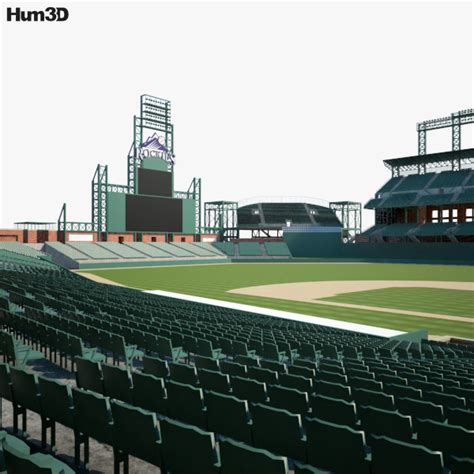 Coors Field 3d Model Download Stadium On