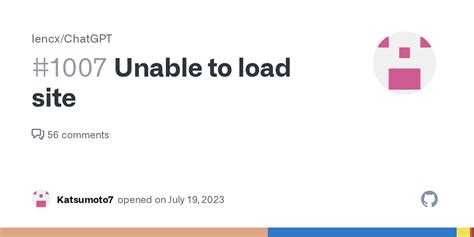 Unable To Load Site · Issue 1007 · Lencxchatgpt · Github