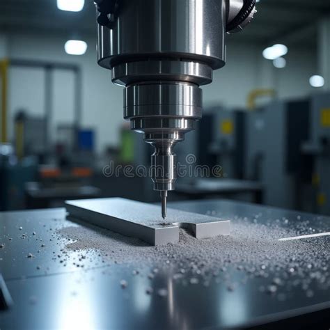 Cnc Milling Machine On Metal Generative Ai Stock Illustration
