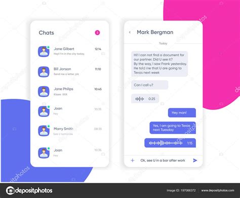 Vector Phone Chat Interface Sms Messages Speech Bubbles Short Message Service Bubbles Flat
