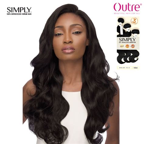 Outre Simply 100 Non Processed Human Hair Weave Bundle Natural Body