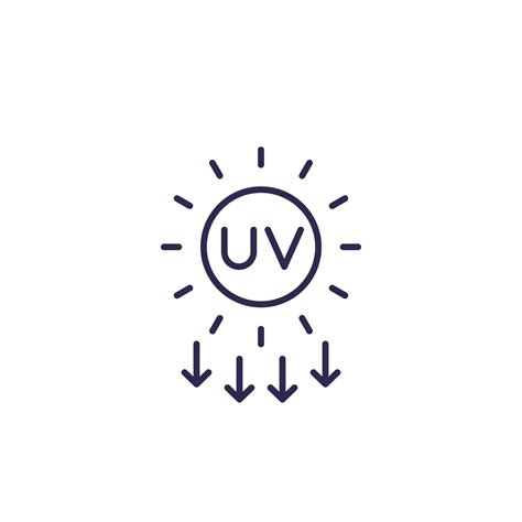 Uv Radiation Solar Ultraviolet Icon Line Vector 3420262 Vector Art At