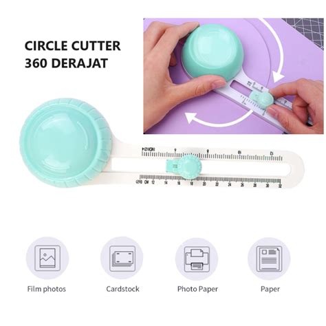 Jual Circle Cutter Alat Pemotong Kertas Pin Lingkaran Cutting Sticker Besar Shopee Indonesia
