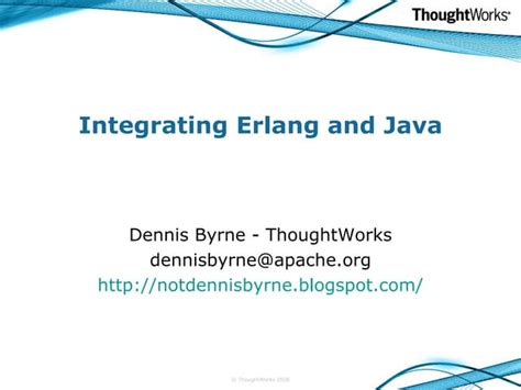 Integrating Erlang And Java Ppt