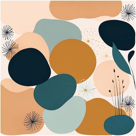 Premium Photo Boho Abstract Background Boho Shapes Aesthetic Background Concept Design For Web