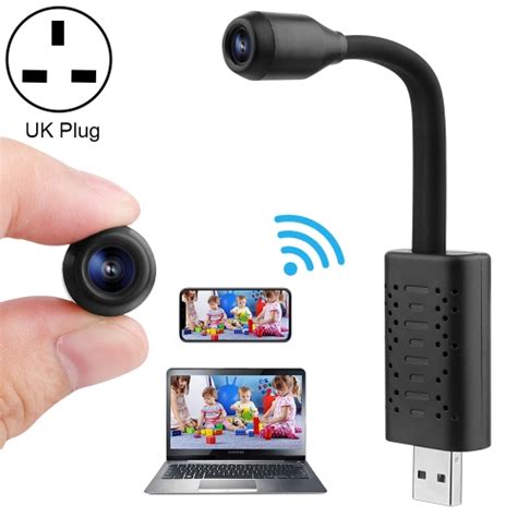 V380 U8 메모리 카드가없는 소형 무선 Wifi Hd Ip 카메라 휴대 전화 원격 모니터링 및 모션 감지 알람 지원 영국 플러그