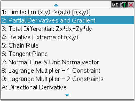 Partial Derivatives Using The Tinspire Cx Cas