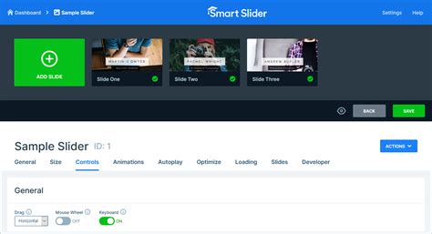 Slider Settings Controls Smart Slider Documentation
