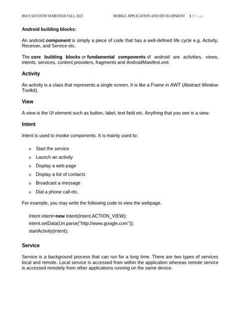 2 Android Application Fundamentals Pdf Mobile App Android