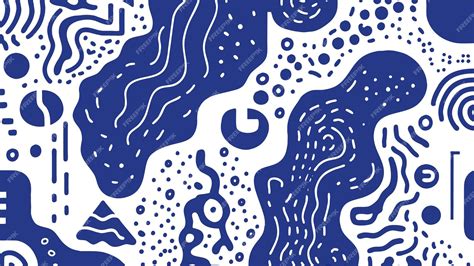 Free Vector Blue Organic Squiggle Pattern