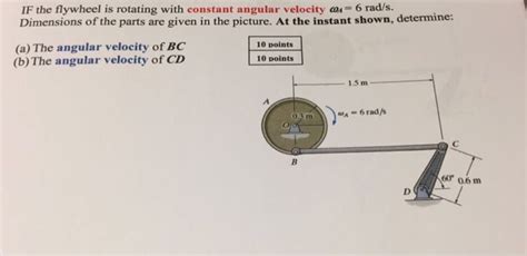 Solved IF The Flywheel Is Rotating With Constant Angular Chegg