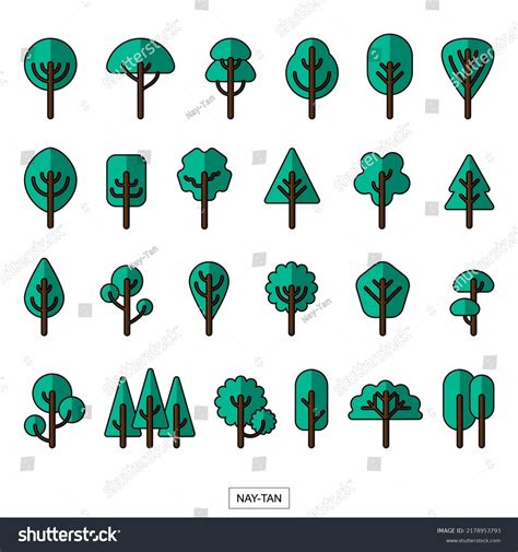 24 Design Tree Icon Symbol Icon Stock Vector Royalty Free 2178953793 Shutterstock