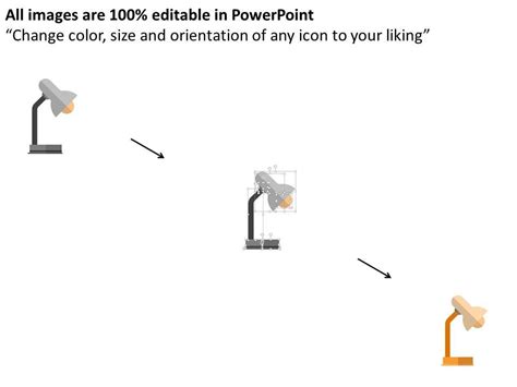 Lamp With Focus Light Flat Powerpoint Design PowerPoint Shapes PowerPoint Slide Deck