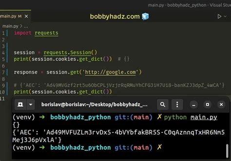 Python How To Get And Set Cookies When Using Requests Bobbyhadz
