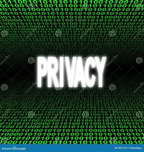 Privacy Text Over Binary Code Stock Illustration Illustration Of