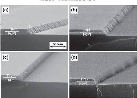 Figure 2 From Inductively Coupled Plasma Reactive Ion Etching Of Fept Magnetic Thin Films In A