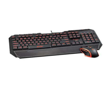 Rapoo V100s Gaming Keyboard And Mouse Combo Vpro Backlit English Arabic Layout Black Computer