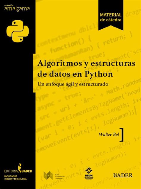 algoritmos y estructuras de datos en python digital pdf lenguaje
