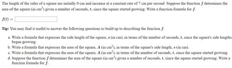 Solved An Expanding Rectangle Has A Fixed Width Of Inches Chegg