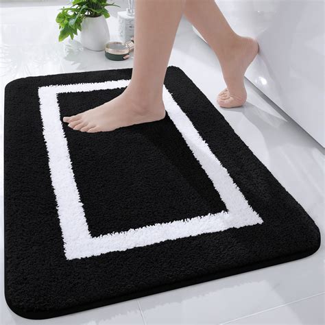 Smiry Luxury Thick Microfiber Bathroom Rug Mat 16x24 Water