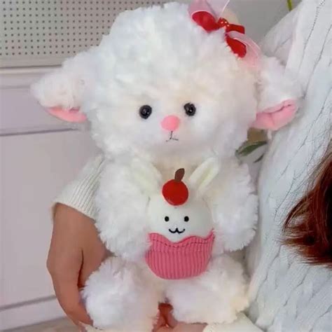 Simulated Lamb Stuffed Toy Cotton Plush Realistic Doll Soft Cuddly