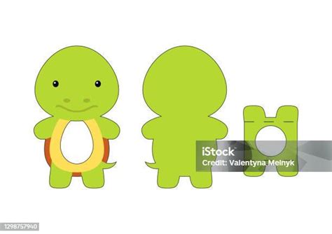 귀여운 다이 컷 거북이 초콜릿 계란 홀더 템플릿 부활절 달걀소매 종이 상자 인쇄 가능한 색상 구성표입니다 레이저 절단 벡터 템플릿 격리된 벡터 패키징 디자인