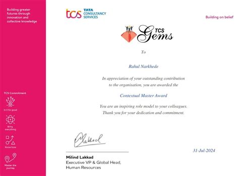 Contextualmaster Tcs Contextualmaster Award Rahul Narkhede