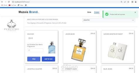 موقع الكتروني للعطور باستخدام ال Aspnet Web Api And Angular مستقل