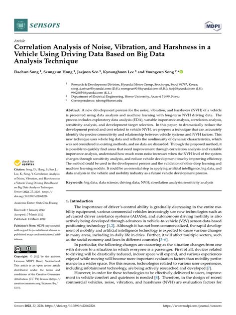 Correlation Analysis Of Noise Vibration And Harshness Download Free