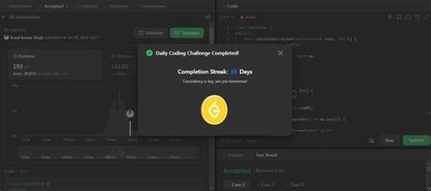 Kunal Kumar Singh On Linkedin 100daysofcode Leetcode Dedication Potd