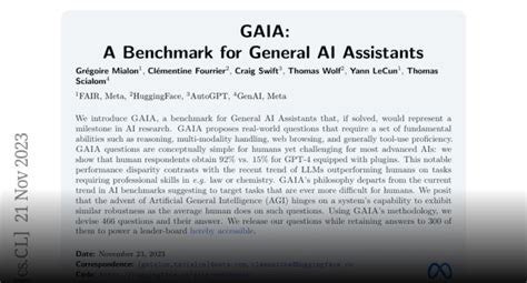 Paper Page Gaia A Benchmark For General Ai Assistants Hk Data Lab