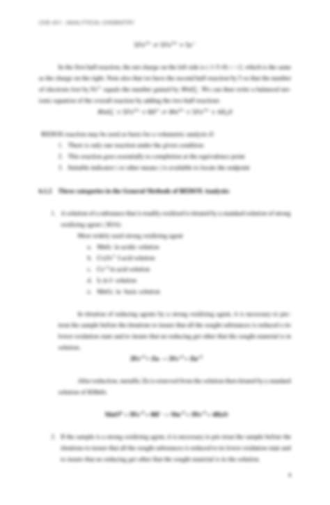 Solution Oxidation Reduction Reactions And Titrations With Examples