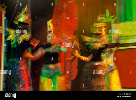 Dancers In Traditional Thai Classical Dance Costume Phuket Thailand Southeast Asia Asia